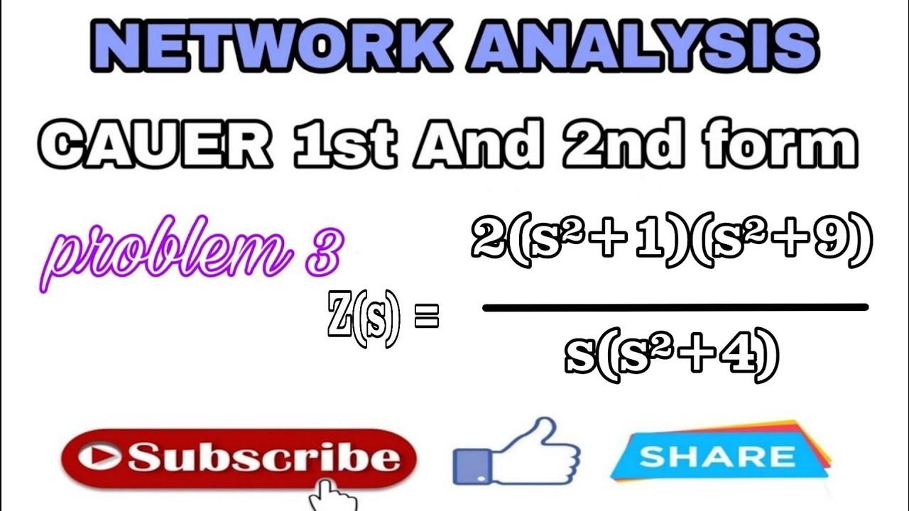 CAUER 1 AND 2 FORM FOR LC NETWORK || NETWORK ANALYSIS - YouTube