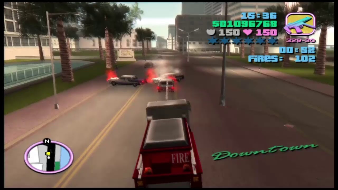 GTA Vice City - fire truck - YouTube