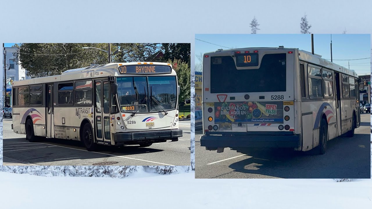 NJ Transit 10 BAYONNE JFK BLVD VIA 2ND STREET (NABI 416.15 #5288) - YouTube