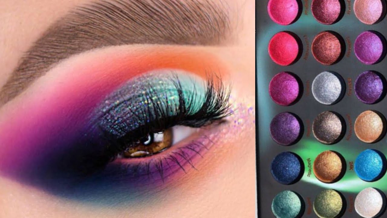 Step By Step Color Full Eye shadow Make-up Tutorial And Bright Eyes ...