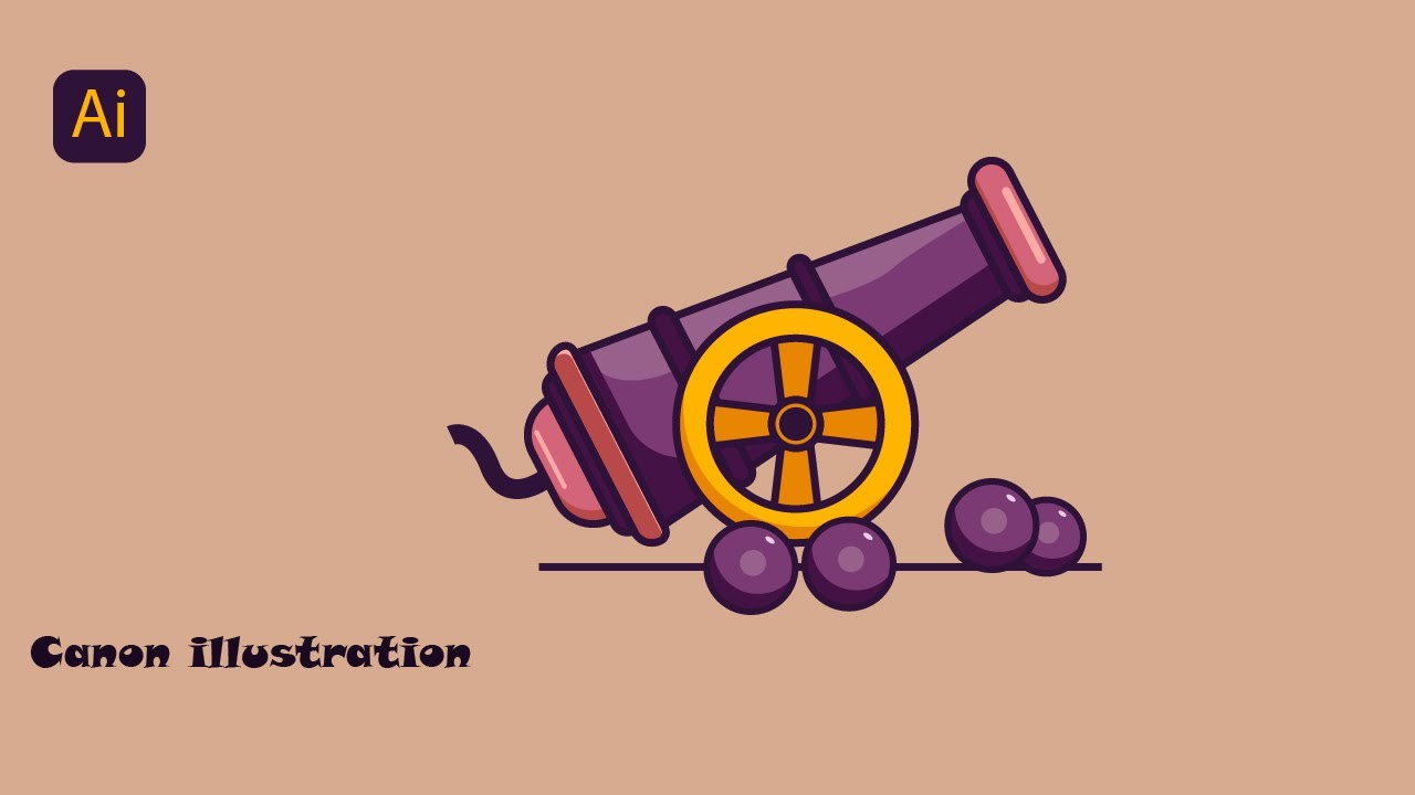 HOW TO DRAW CANON - ADOBE ILLUSTRATOR TUTORIAL - YouTube