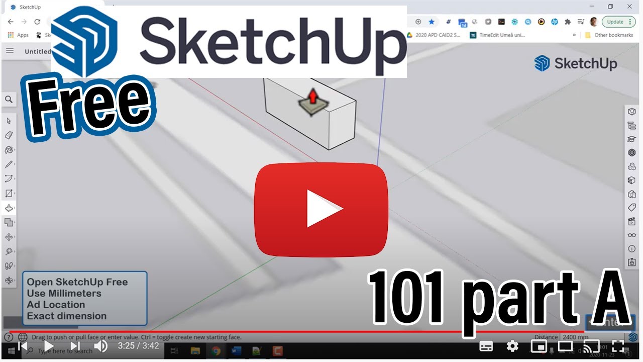 2021 SketchUp Free 101 part A - YouTube