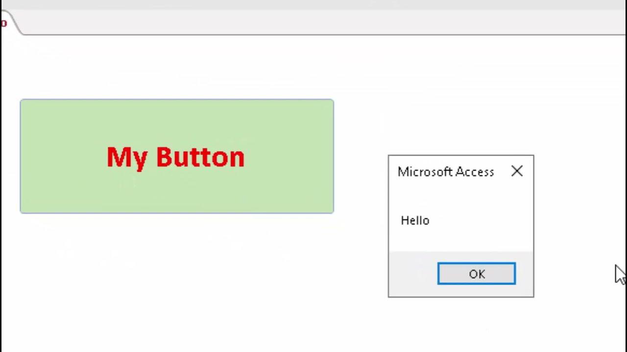 First VBA code on Microsoft Access @COMPUTEREXCELSOLUTION - YouTube