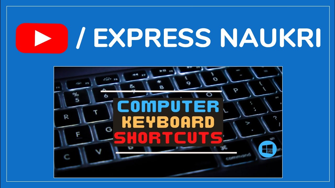 Ctrl A to Z shortcuts l Keyboard Shortcuts (MS Windows) l Computer ...