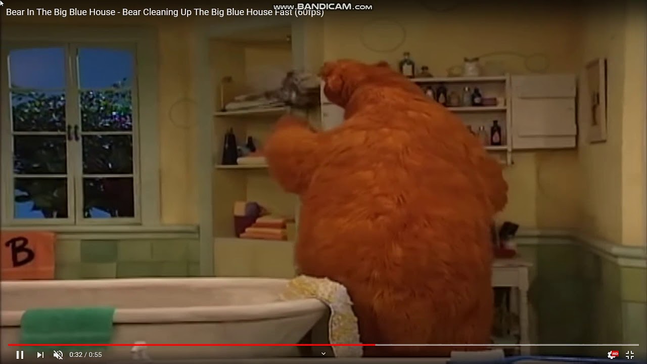 Bear time lapse Clean Up the House Barney Version - YouTube