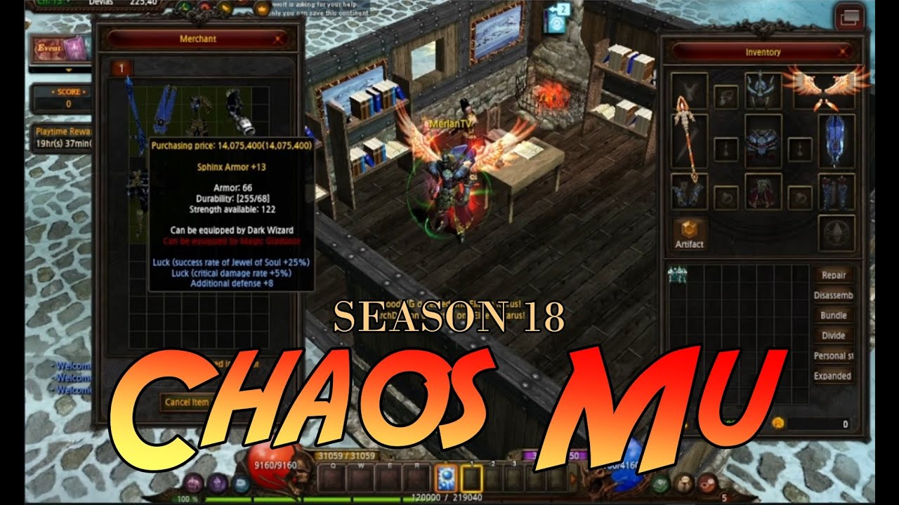 Chaos Mu Season 18 ( Fast Server ) | Mu Online PC - YouTube