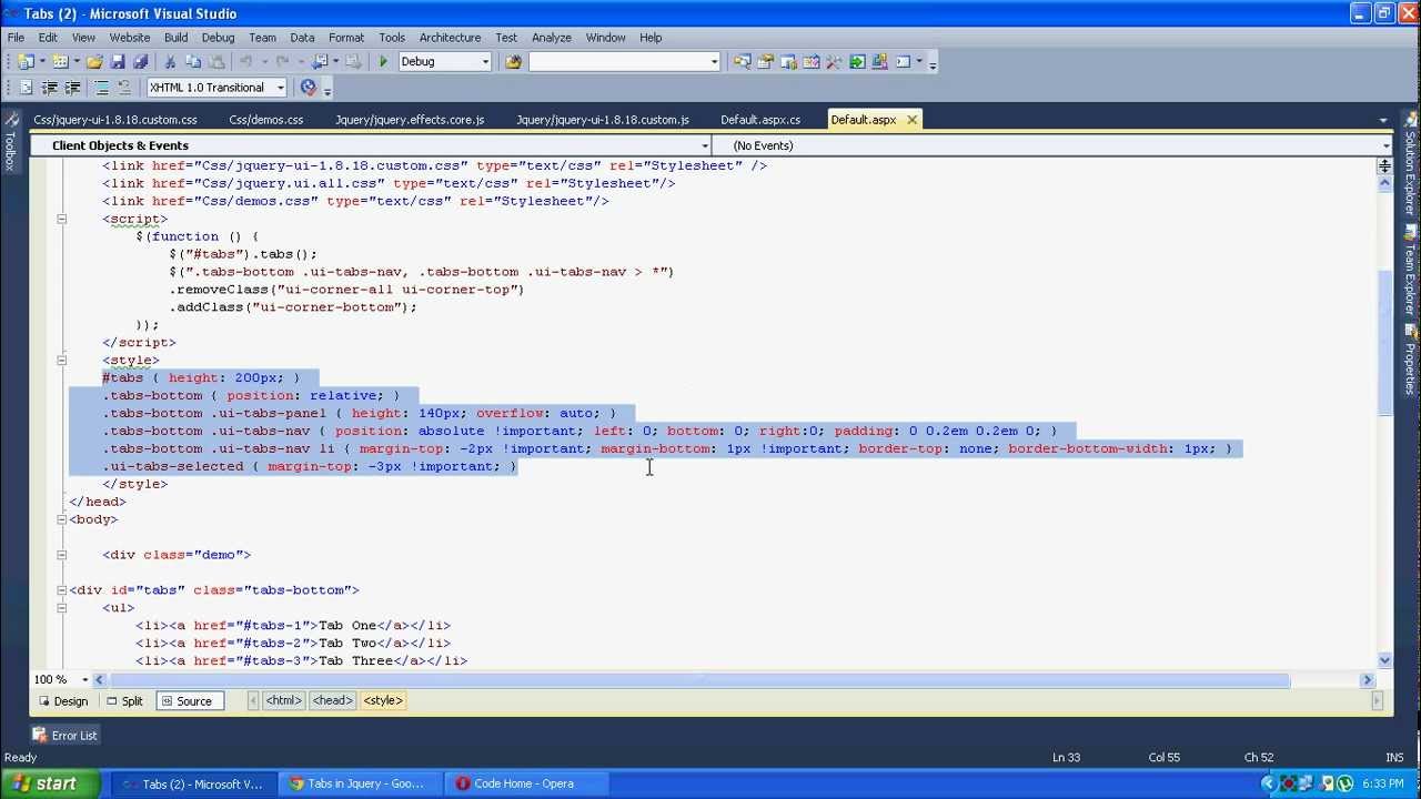 Create Jquery Tab In Youtube