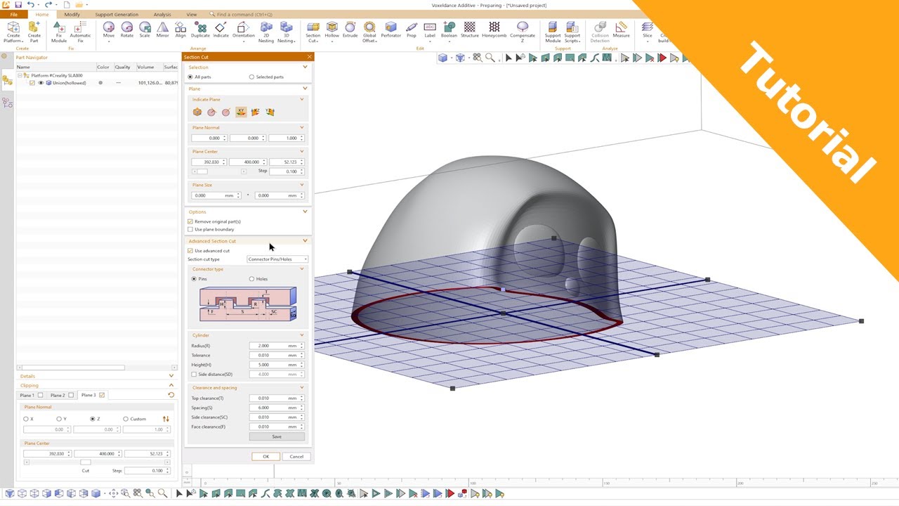 Quick cross-section cut method - YouTube