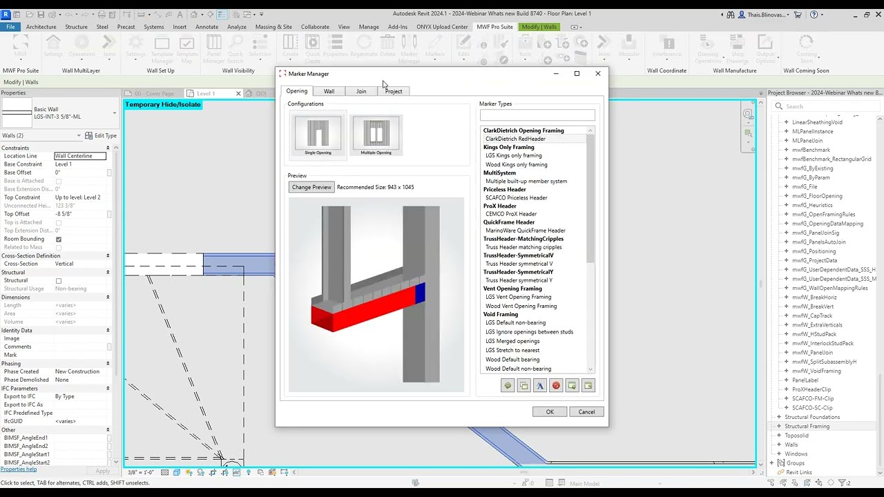 What's New in MWF Version 2.40, Build 8740 | Revit Framing Software ...