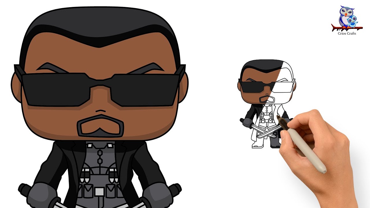 How To Draw Blade The Daywalker - Marvel Art Tutorial - YouTube