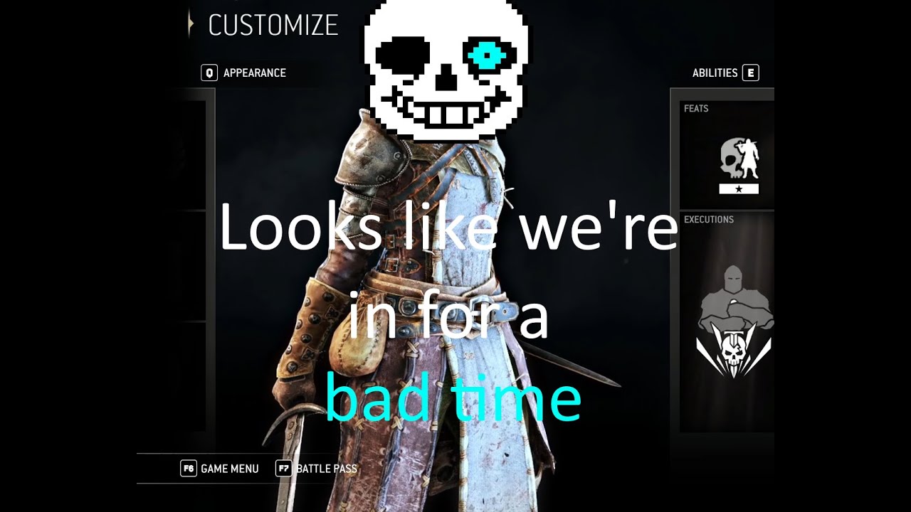 SANS UNDERTALE EFFECT IN FOR HONOR??? April fools gameplay! - YouTube