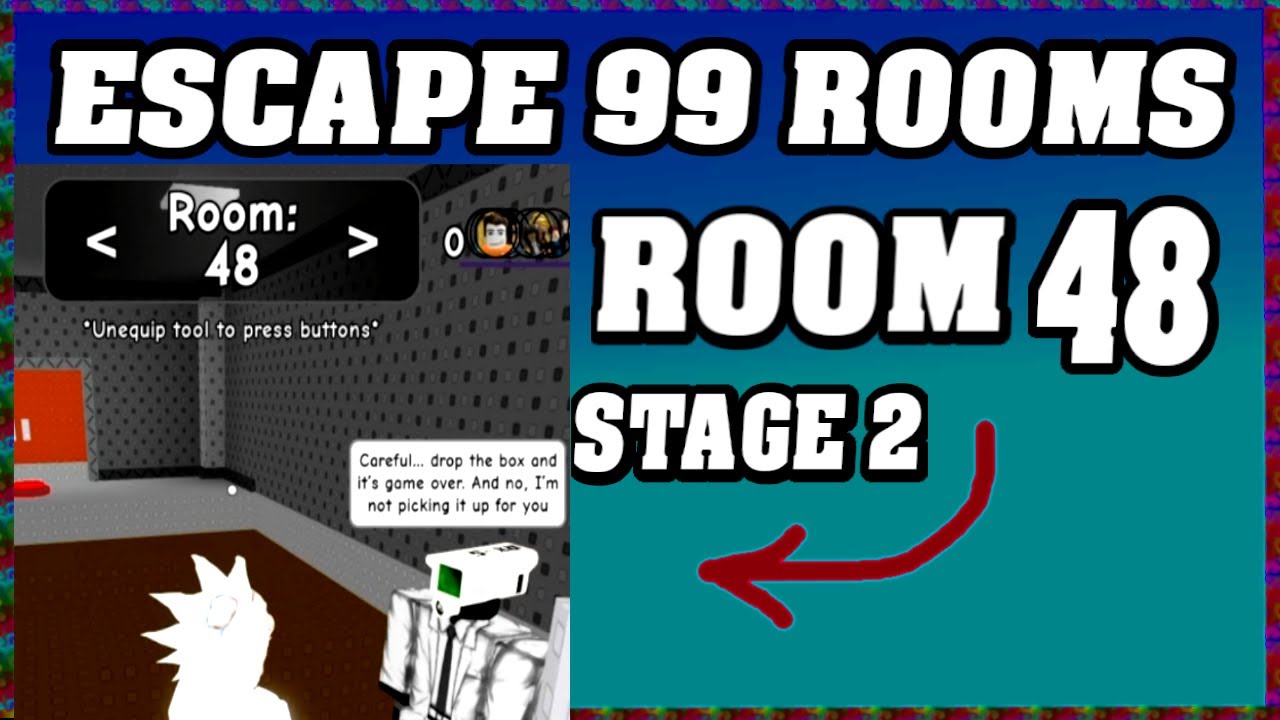 ROOM 48 STAGE 2 ESCAPE 99 ROOMS Roblox Walkthrough [Full Guide English ...