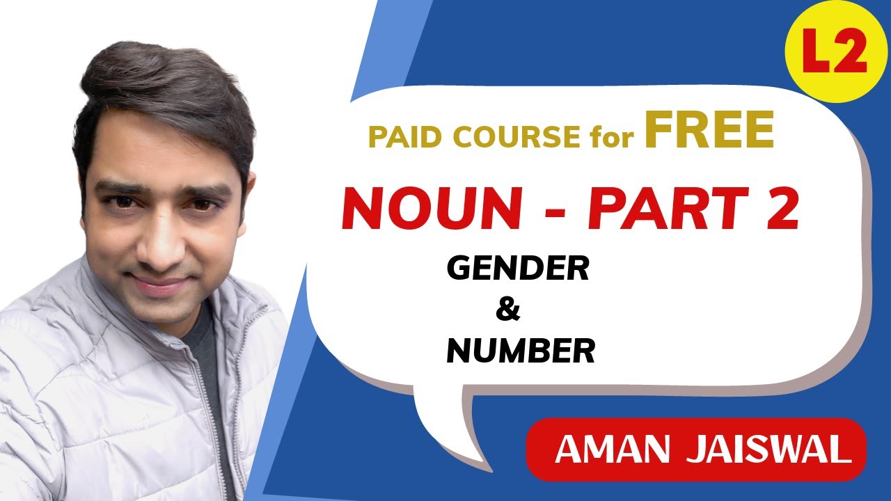 COMPLETE ENGLISH COURSE DAY 2 - NOUN (GENDERS AND NUMBERS) - YouTube