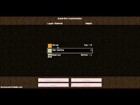How to make your own superflat preset - YouTube