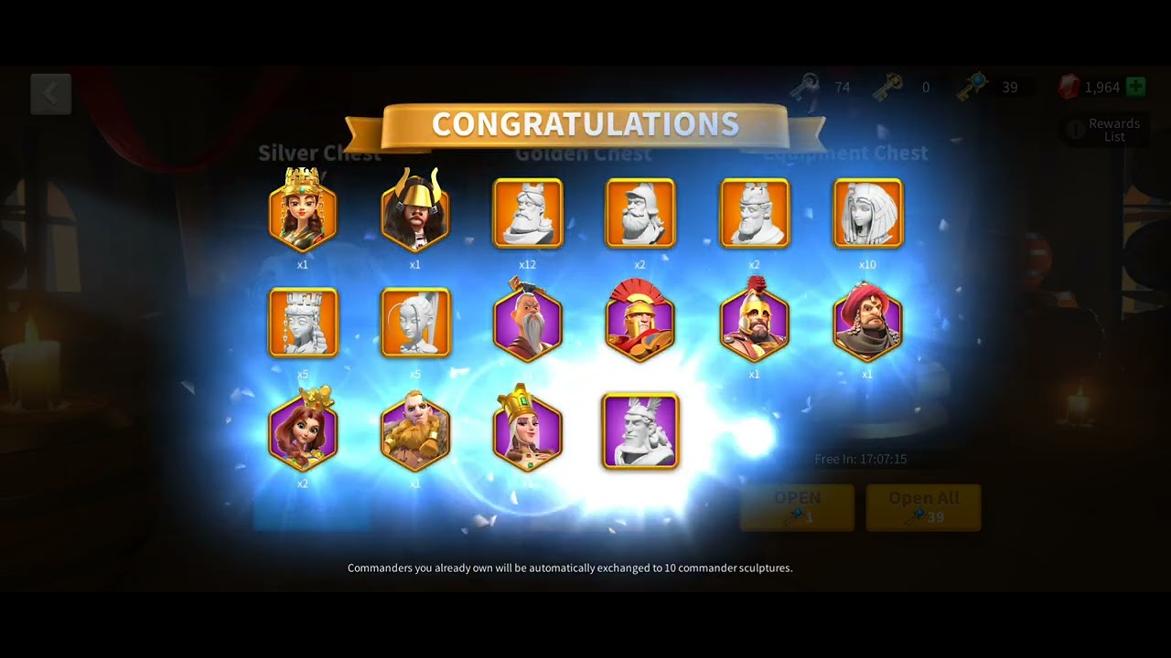 Opening 100 gold keys 🔑! #100goldkeys #rok #riseofkingdoms - YouTube