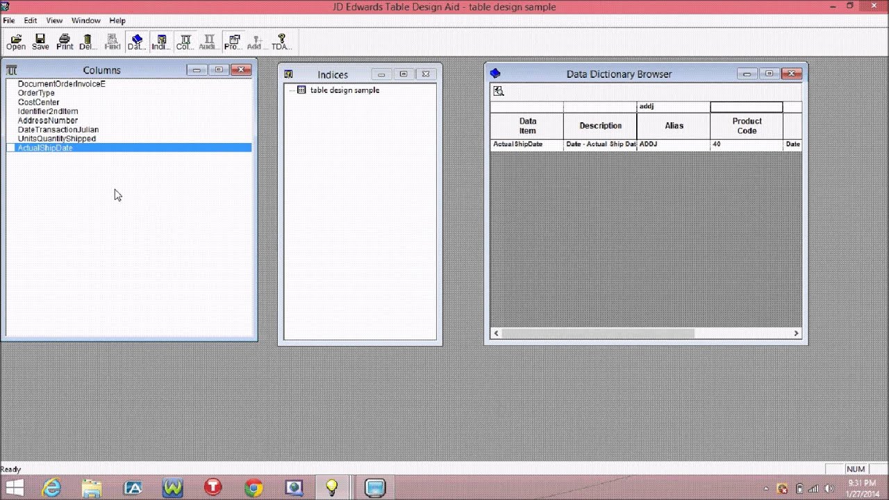 JD Edwards EnterpriseOne Table Design - YouTube