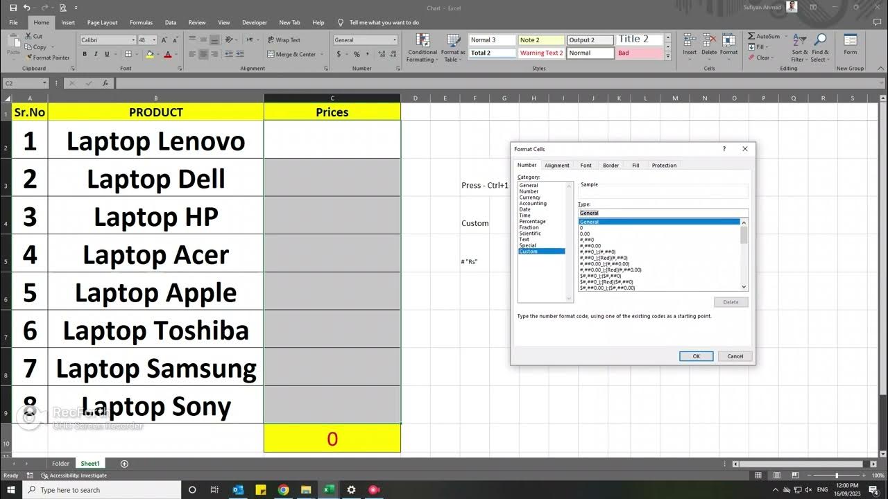 Format Cells Excel Formula - YouTube