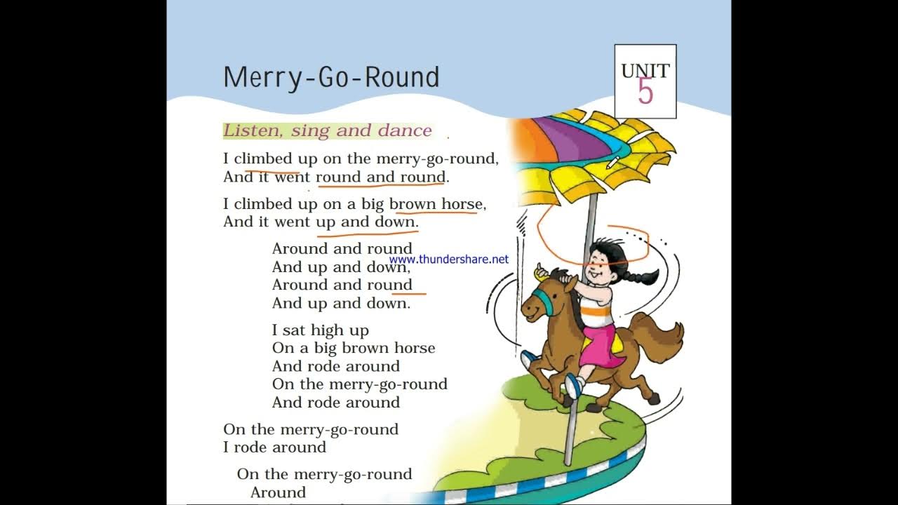 Class 1st English || Merry Go Round Poem || unit 5|| by iclclasses ...
