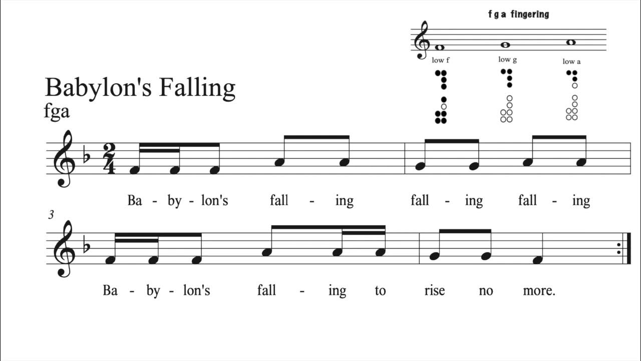 Babylon's Falling (fga) 2-4 meter play-a-long accompaniment - YouTube