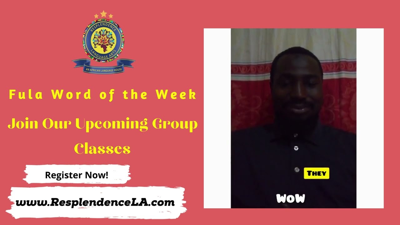 Fula Word of the Week - Personal Pronouns - YouTube