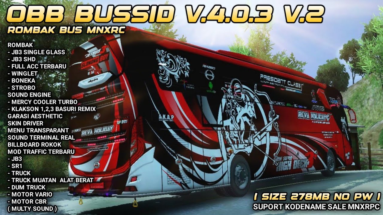SHAREEE‼️ OBB ROMBAK BUS V2 || BUSSID V.4.0.3 - YouTube