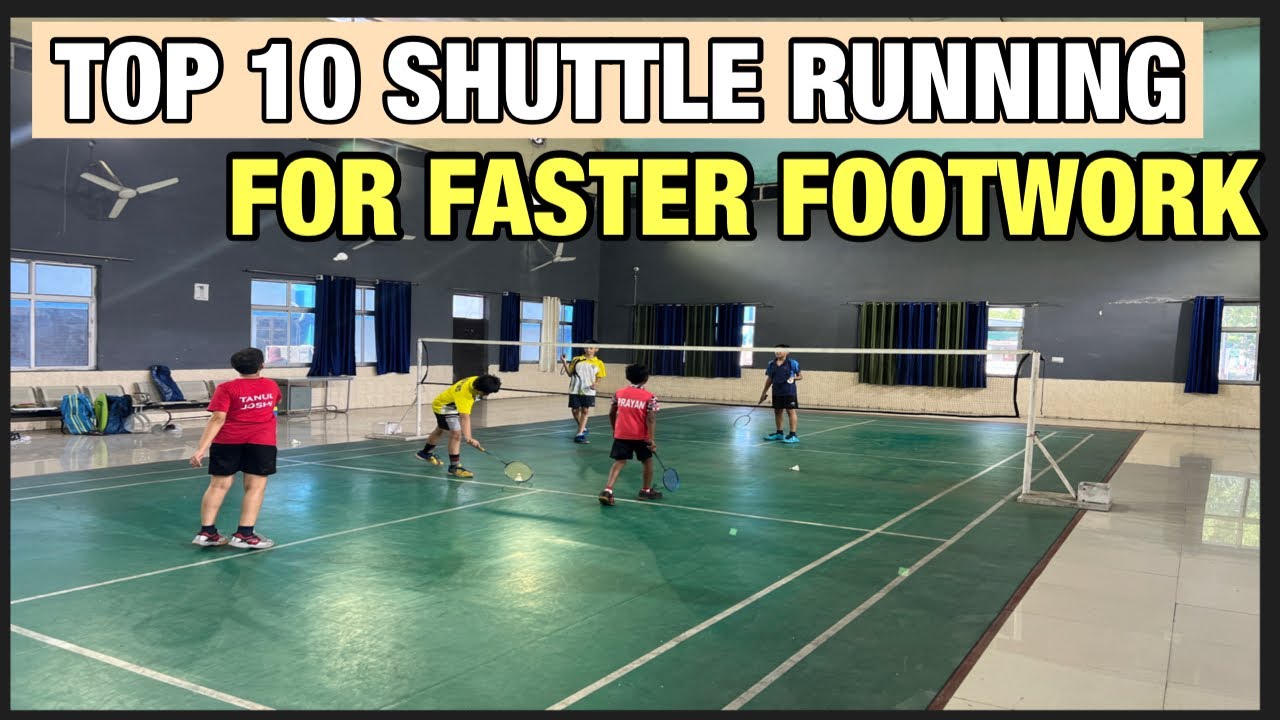 DIFFERENT TYPES OF SHUTTLE RUNNING||BADMINTON FOOTWORK #badminton # ...