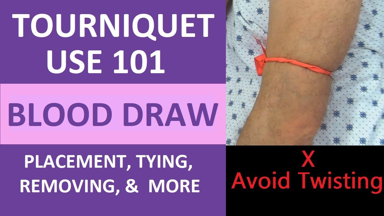 How to Tie a Tourniquet and Remove it - Nursing IVs and Phlebotomy ...