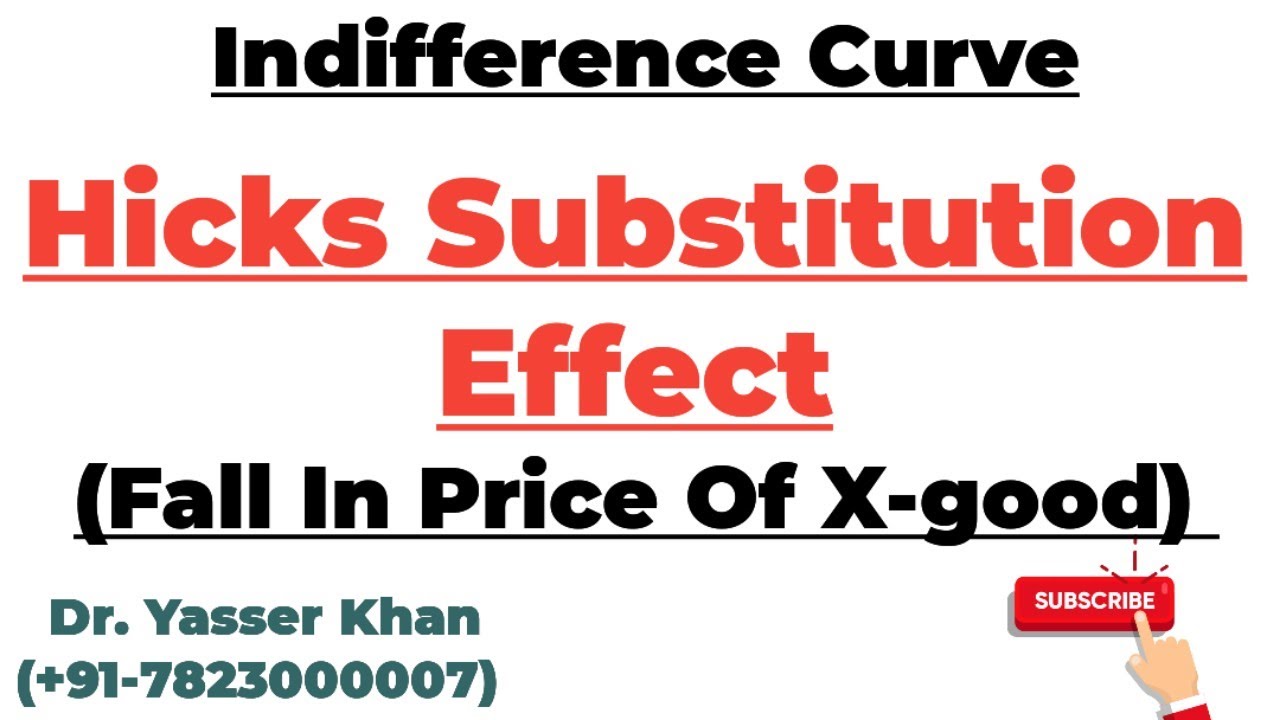 Hicks Substitution Effect | Substitution Effect When Price Of X-good ...