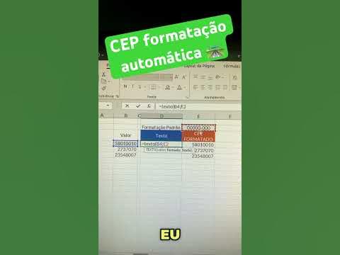 2 Formas de Formatar CEP em Sua Planilha (Tutorial) #formatarcep # ...