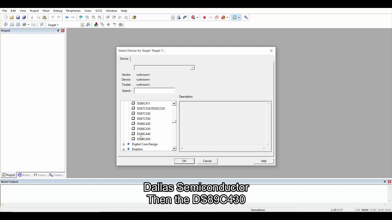 Keil new project setup for the 8051 microcontrollers - YouTube