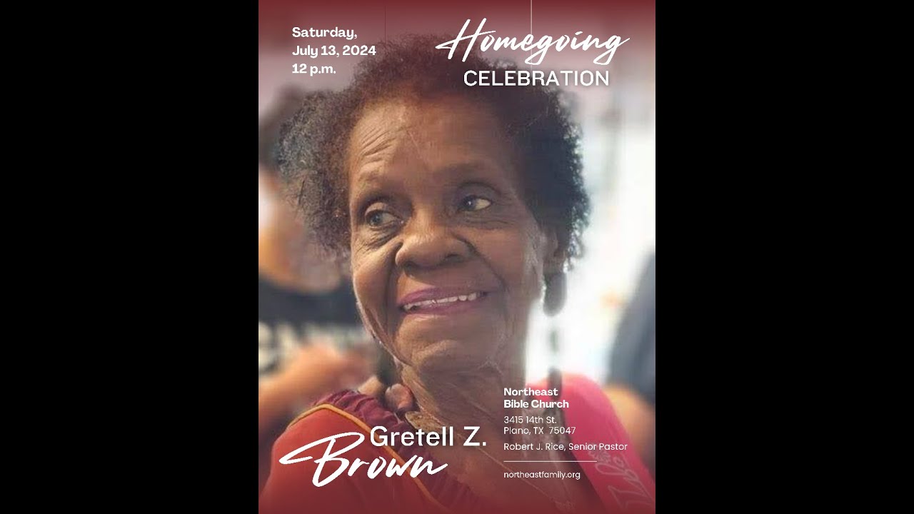 Homegoing Celebration for Gretell Z. Brown - YouTube