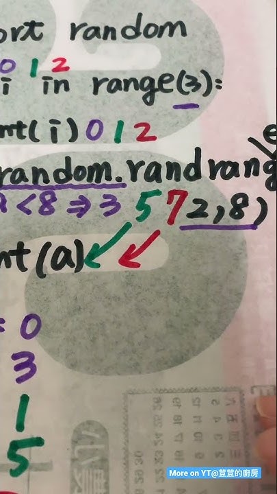 Python Randrange Youtube 