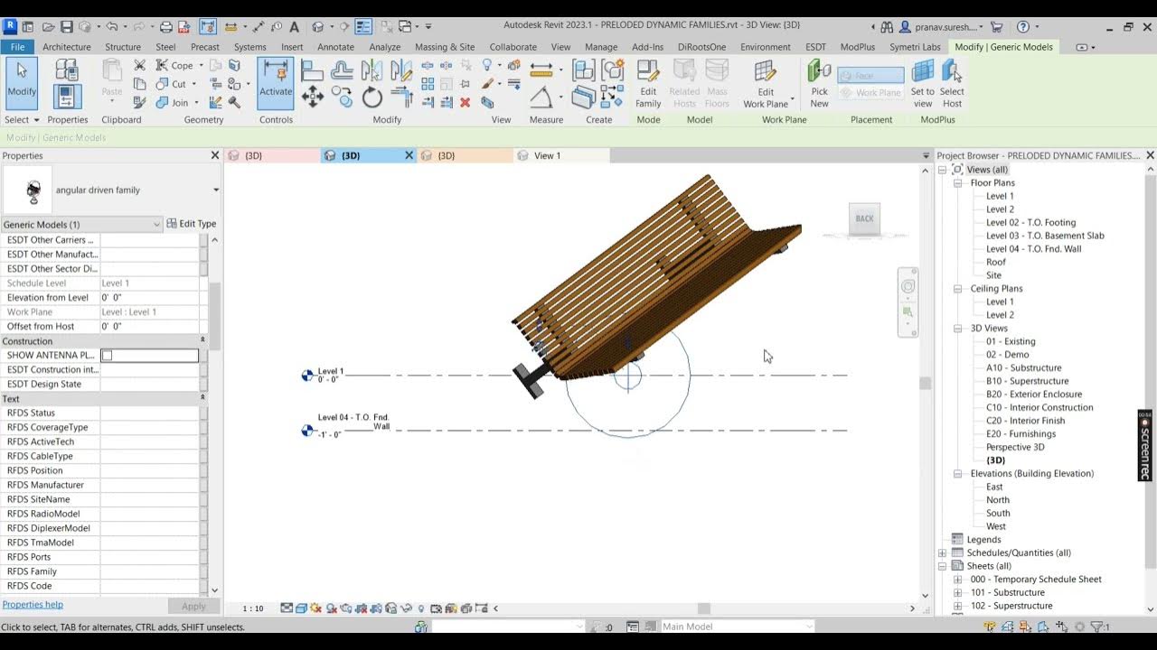 Angular shape handle revit family - YouTube