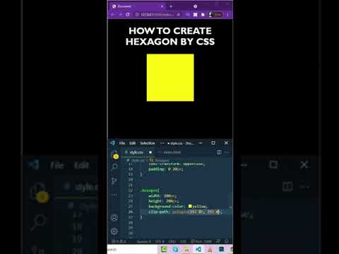 How to Create Hexagon 🔥 by CSS Using Clip-Path #shorts #shorts_viral #coding_shorts - YouTube