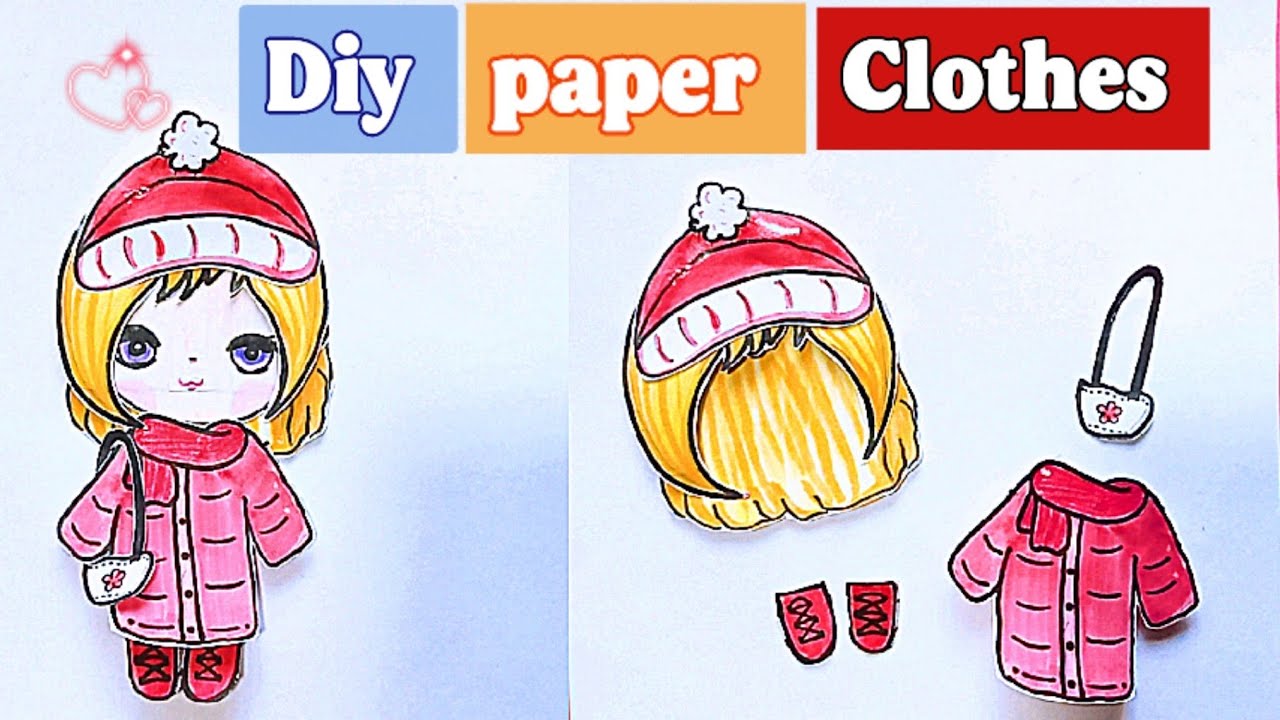 #Createwithpinky How to make clothes for paper dolls #papercraft - YouTube