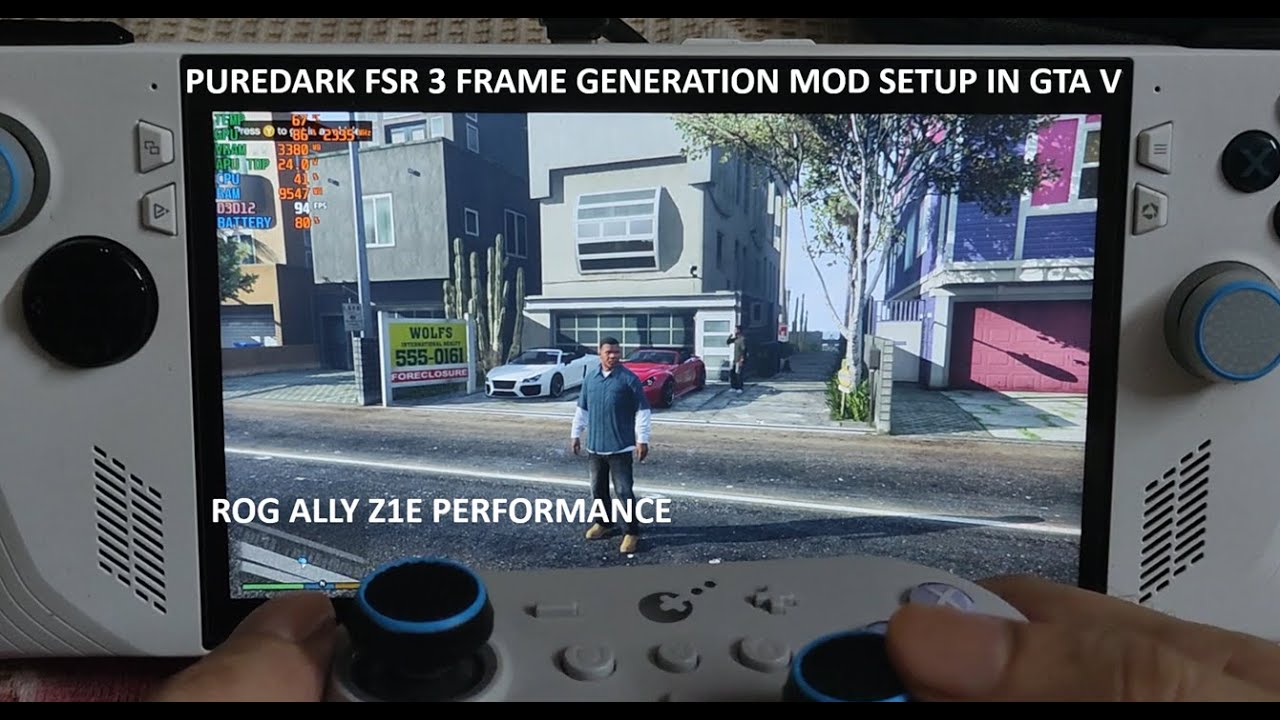 Rog Ally Z1E Grand Theft Auto V Puredark FSR 3 Frame Generation Mod ...