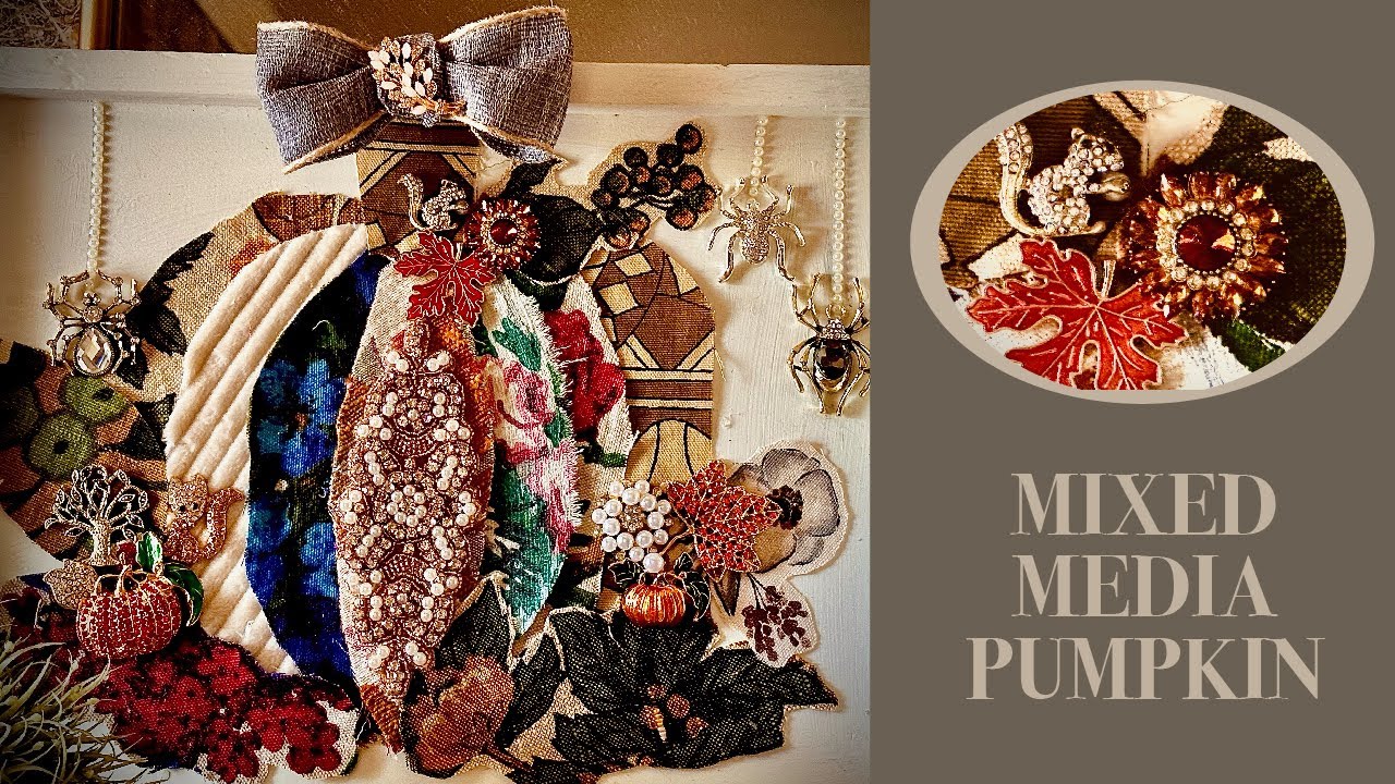 Pumpkin Mixed Media Project | Pumpkin with Sparkle - YouTube