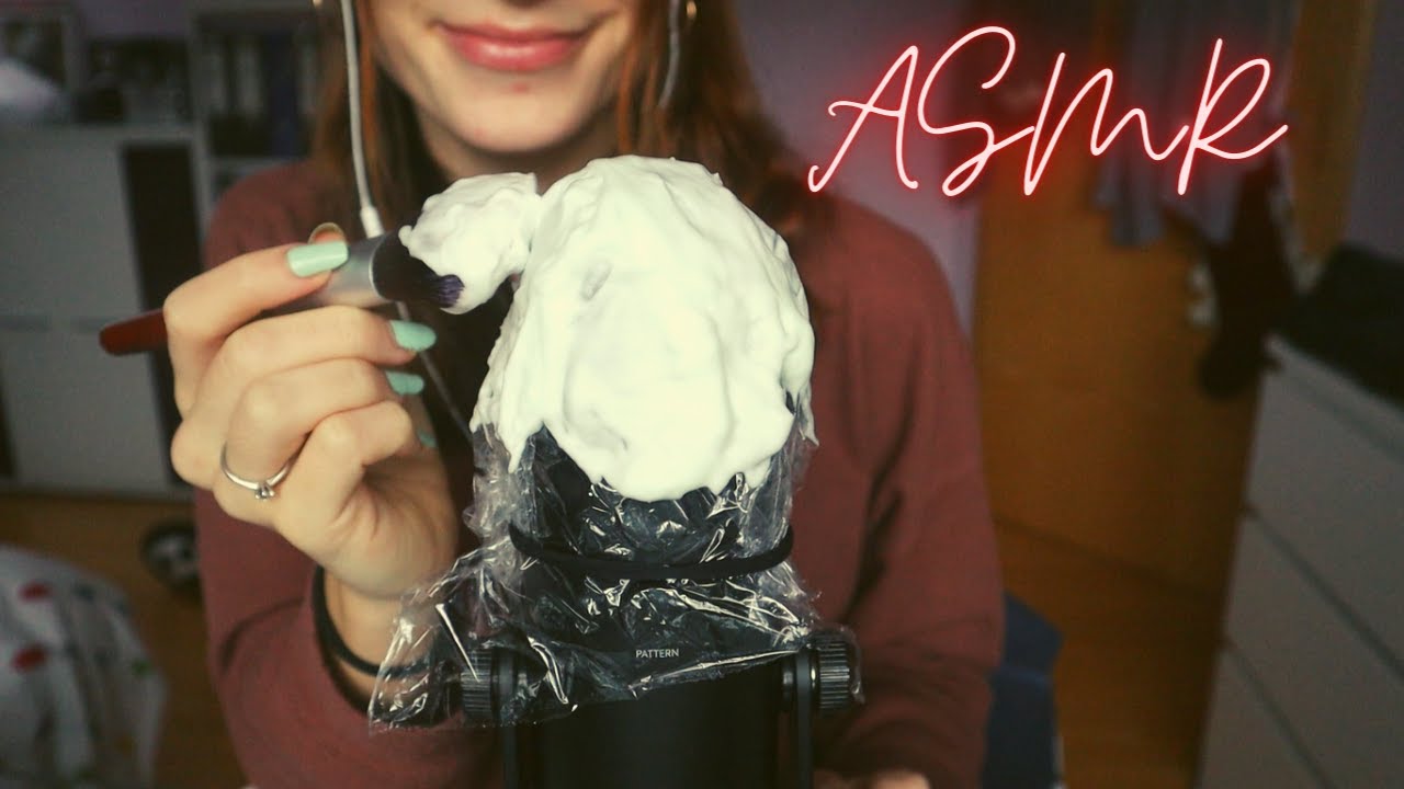 ASMR for Charity | Shaving Cream on the Mic + Intense Crinkles - YouTube