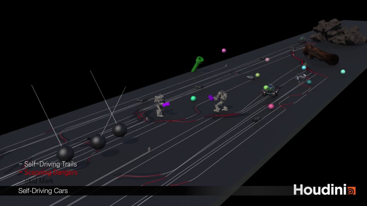 Self-Driving Cars in Houdini - YouTube