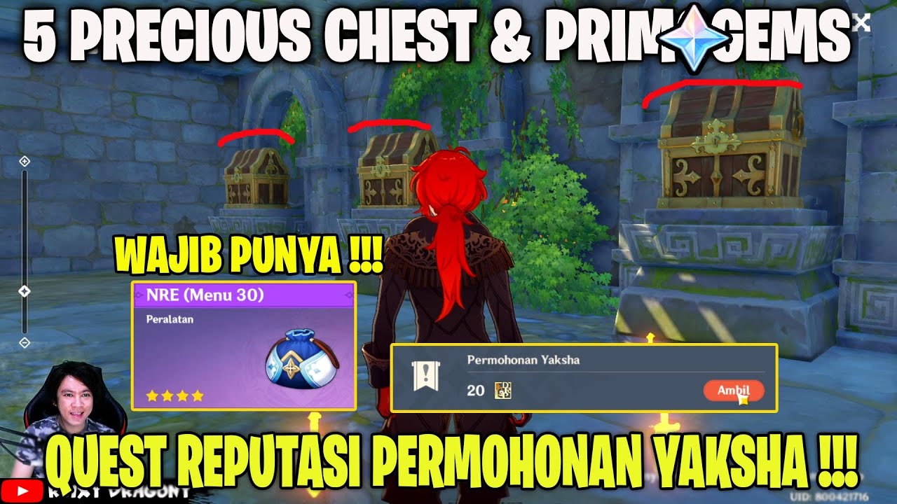NRE MENU 30 & QUEST REPUTASI PERMOHONAN YAKSHA (5 Precious Chest ...