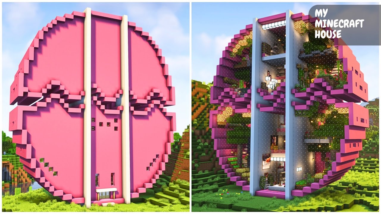 Minecraft: How to build a super giant chicken egg-shaped house - YouTube