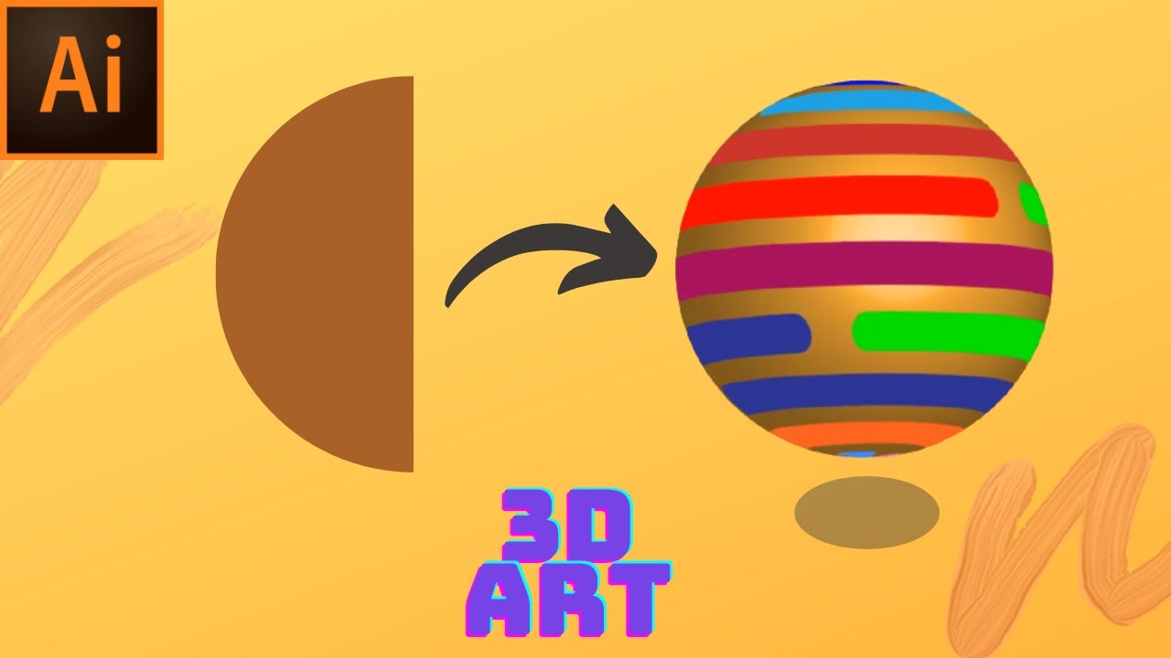 Designing a 3d object in illustrator | Adobe illustrator CC | 3d Sphere ...