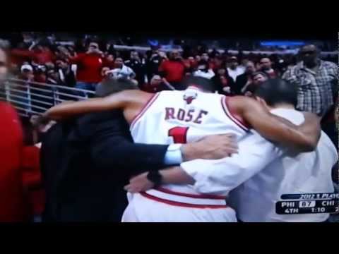 Derrick Rose Injured!/ Torn ACL! - YouTube