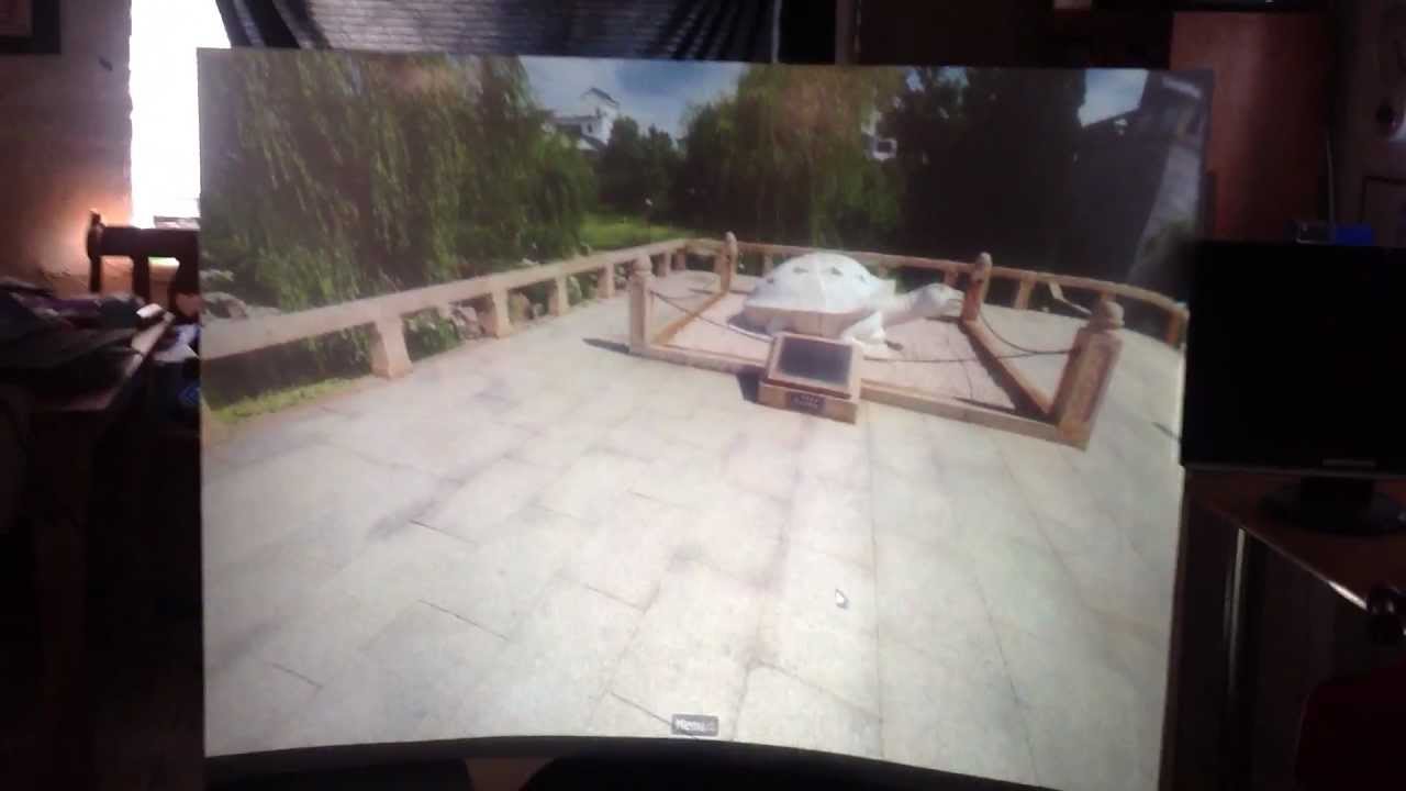 Bezeless curved screen - YouTube