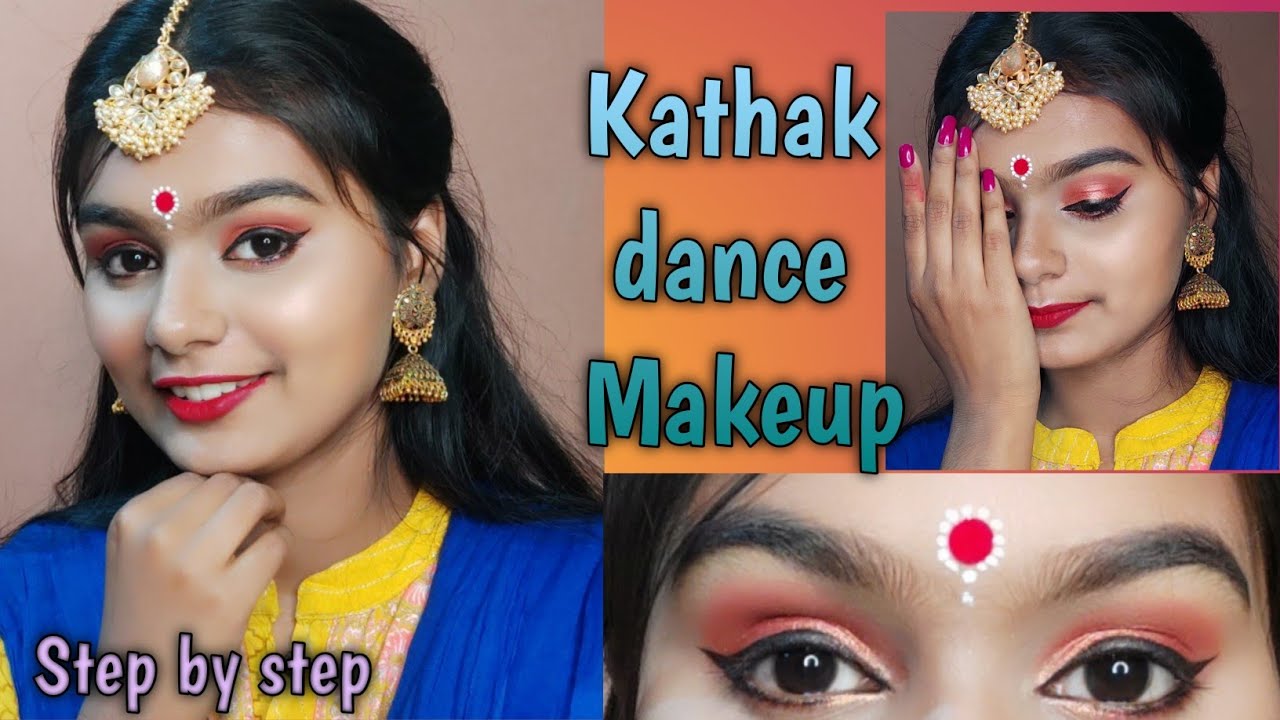 Kathak dance makeup look || step by step || for beginners || Ankhi ...