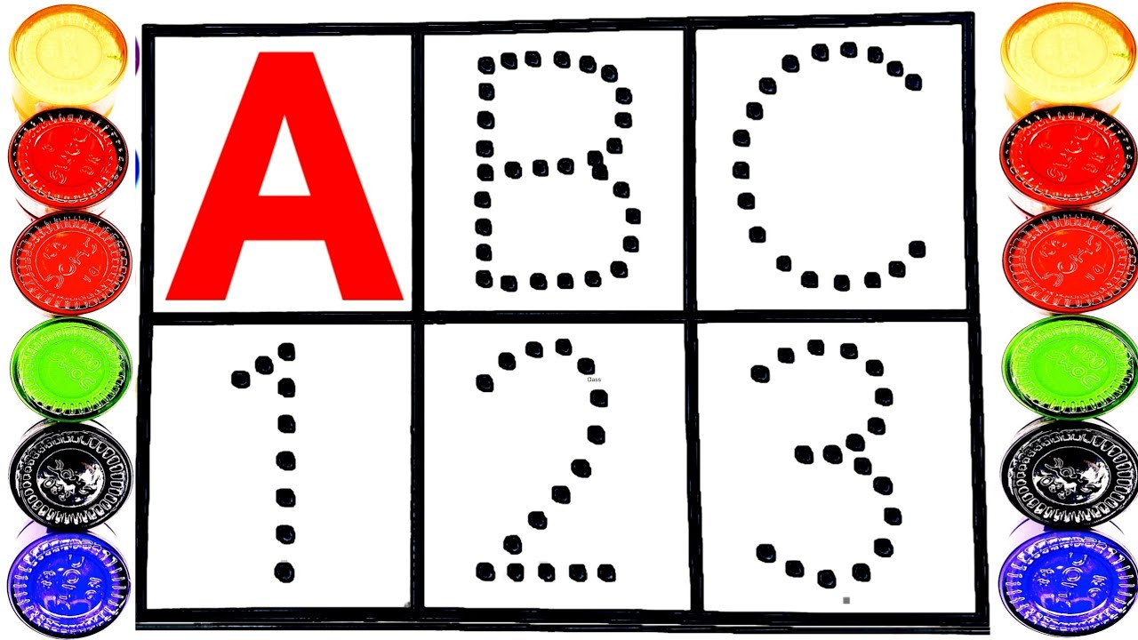 A to Z alphabets for kids,collection for writing along dotted lines for ...