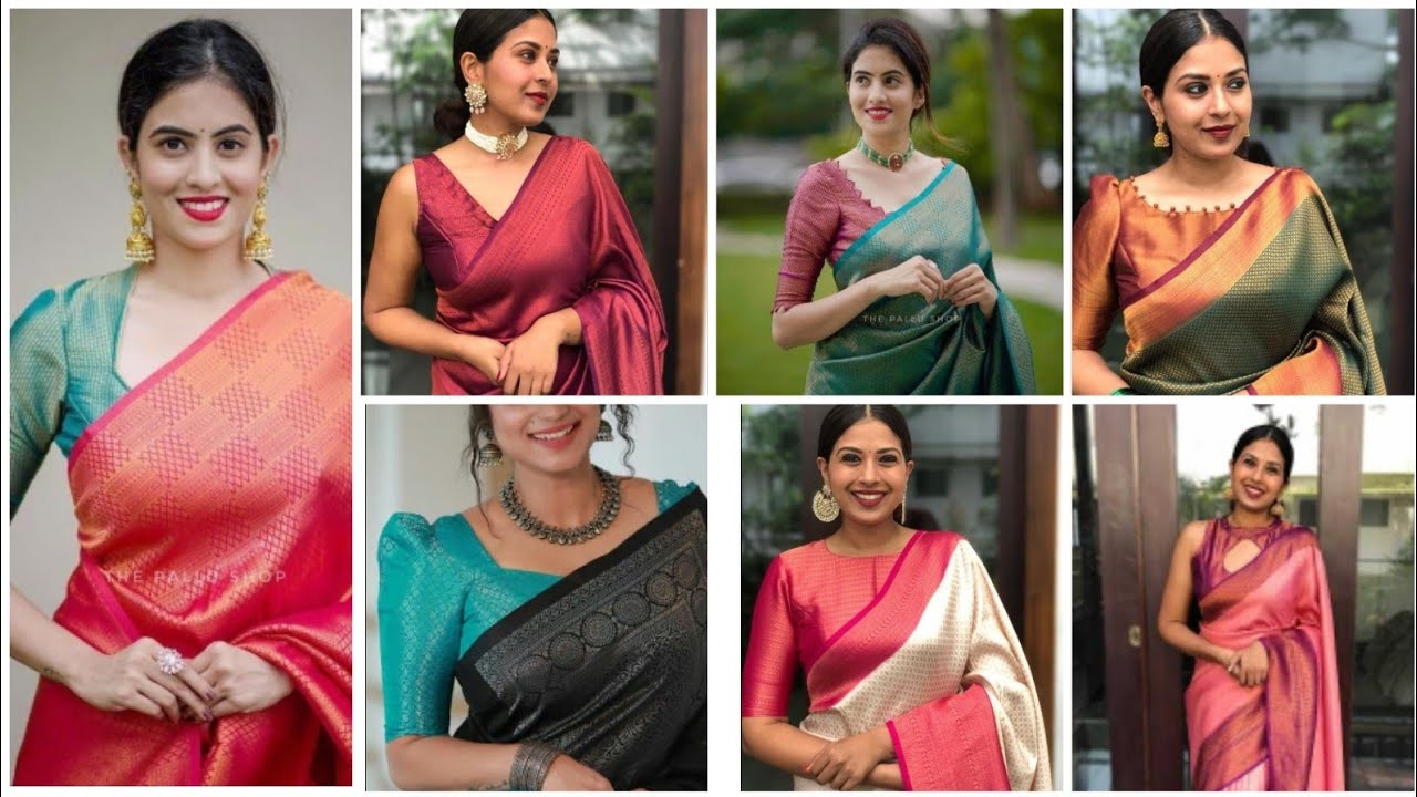 Latest Simple Brocade Blouse Front Neck Design 😍|New Model Brocade ...