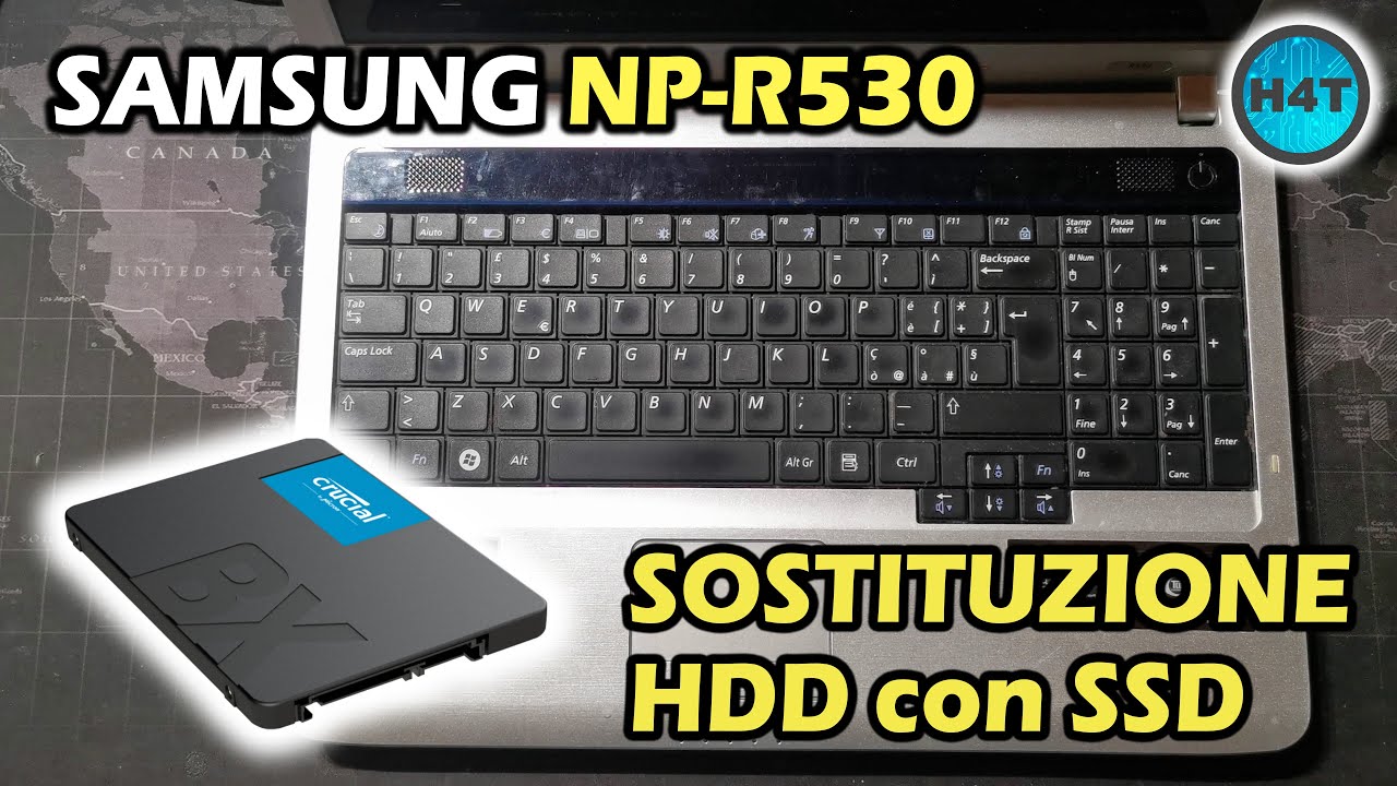 SAMSUNG NP-R530 Sostituzione Hard disk con SSD - YouTube