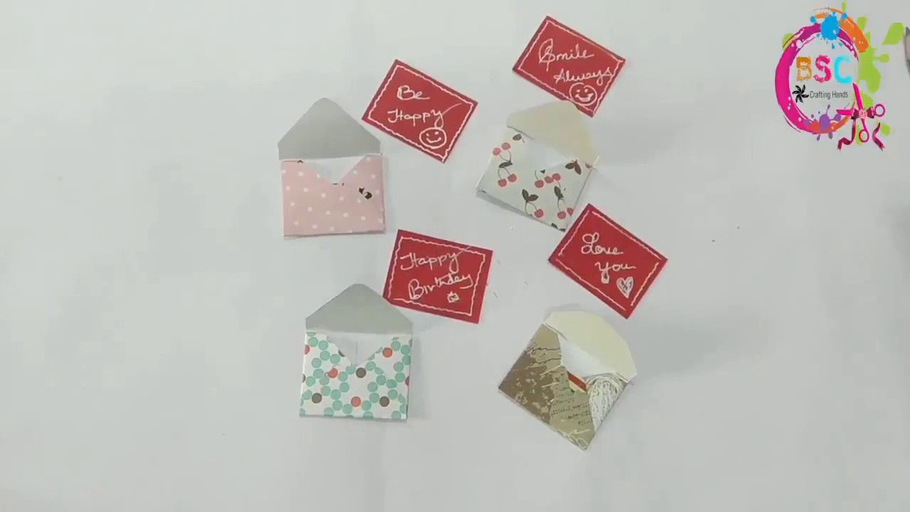 MINI ENVELOPE | TINY ENVELOPE | DIY ORIGAMI TUTORIAL -BY BSC CRAFTING ...