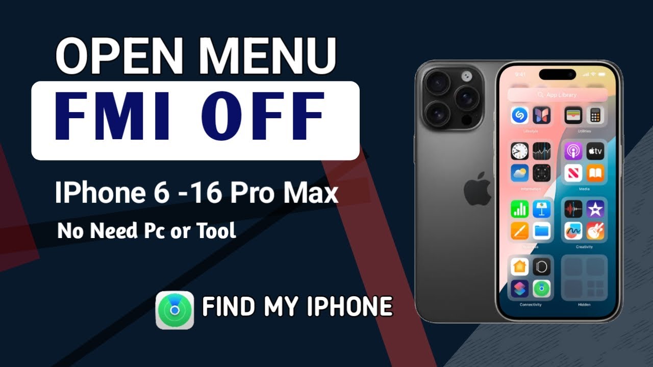 Turn Off FMl all iPhone, iPad Open Menu support iOS 18.6 and up without ...
